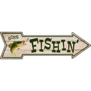 Fishing Small Arrow Sign - Buy Online Now