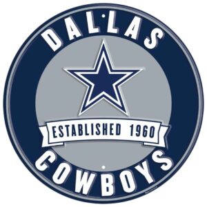 Dallas Cowboys Round Metal Sign