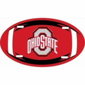 Ohio State Buckeyes Oval License Plate