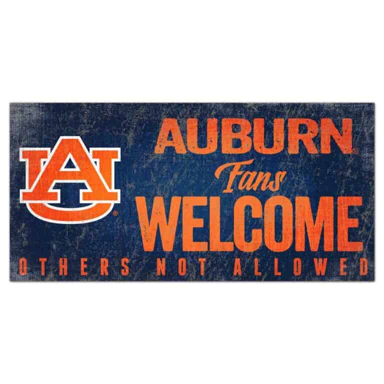 Auburn Tigers Color Football Sign