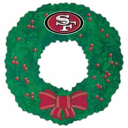 49ers Christmas Wreath - Buy Online Now