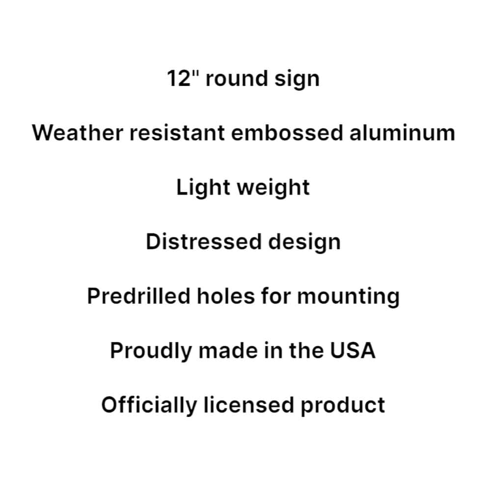 Kansas City Chiefs Round Metal Sign - Buy Online Now