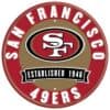 49ers Round Metal Sign