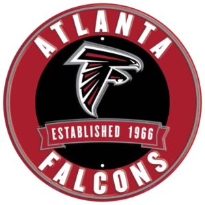 Atlanta Falcons Round Metal Sign - Buy Online Now