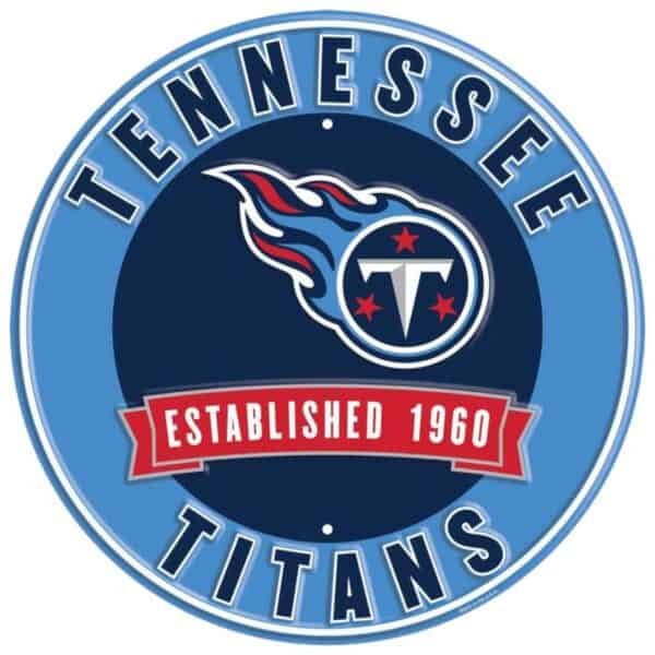 Tennessee Titans Round Metal Sign - Buy Online Now