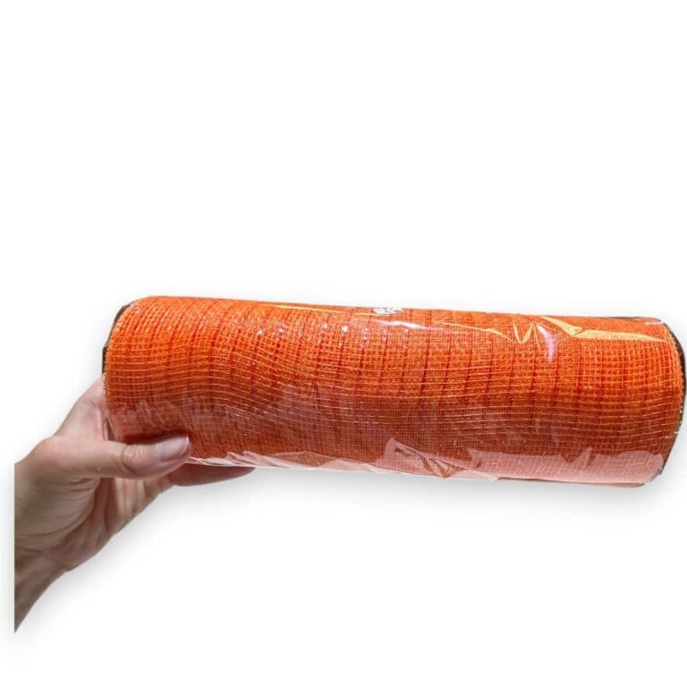 10" Orange Metallic Deco Mesh RE130120