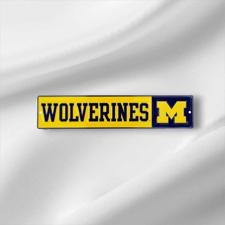 Michigan Wolverines Rectangle Sign Metal - Buy Online Now